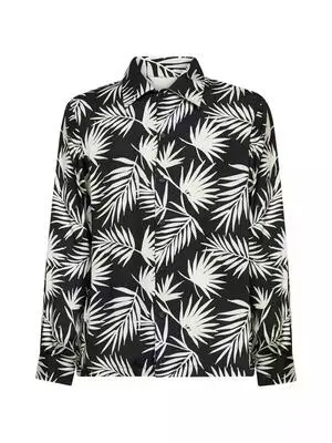 LANEUS Leaf-print Shirt