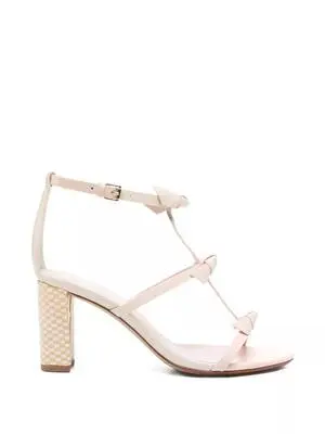 ALEXANDRE BIRMAN Knot-detail Leather T-strap Sandals