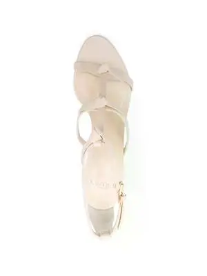 ALEXANDRE BIRMAN Knot-detail Leather T-strap Sandals