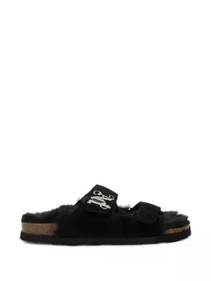 Palm Angels Fur Logo Sandals