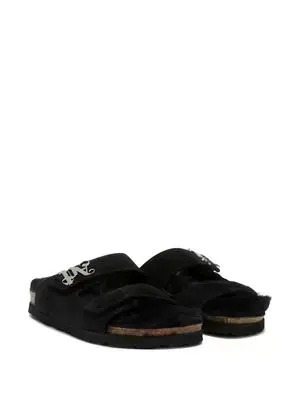 Palm Angels Fur Logo Sandals