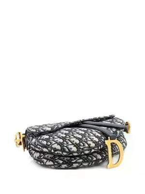 Dior Saddle Handbag Oblique Canvas Medium - Blue