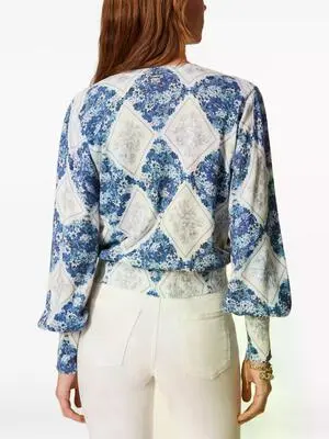 TWINSET Diamond-pattern Floral Top