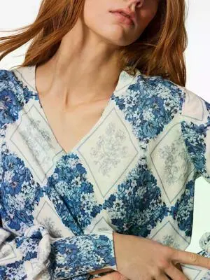 TWINSET Diamond-pattern Floral Top