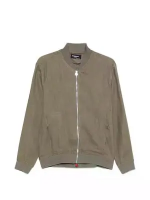 Kiton Linen Bomber Jacket - Green