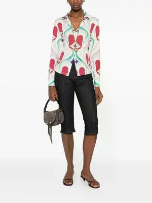 La DoubleJ Geometric Pattern Buttoned Shirt