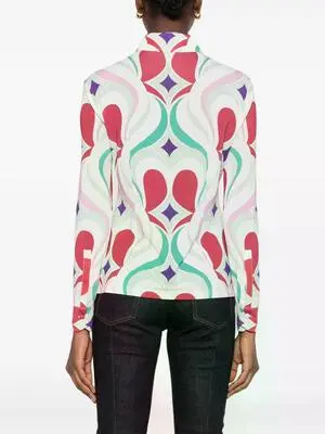 La DoubleJ Geometric Pattern Buttoned Shirt