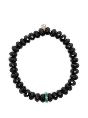 SYDNEY EVAN Turquoise Signature Logo Bracelet - Black