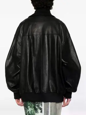 R2W Leather Bomber Jacket