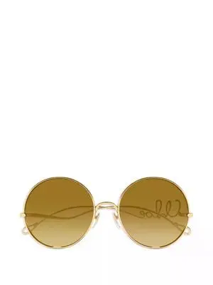 Chloé Round-frame Sunglasses - Gold