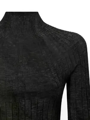 CARACTÈRE Ribbed High-neck Top