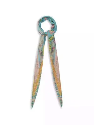 PIERRE-LOUIS MASCIA Floral-pattern Scarf - Blue