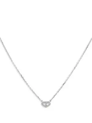 CARTIER 2010s Coeur Et Symbole Diamond Necklace - Silver
