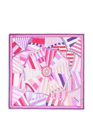 LANCEL Silk Square Scarf - Pink