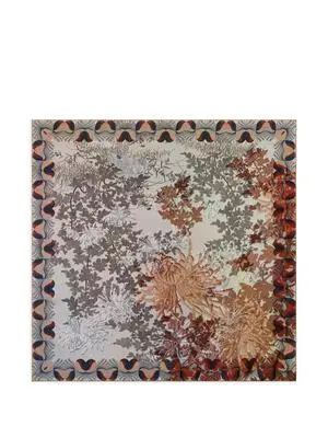 PIERRE-LOUIS MASCIA Cialda Floral Bandana Scarf - Brown
