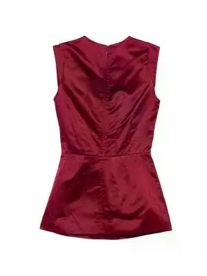 Prada Sleeveless Silk Top - Red