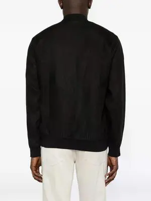 Kiton Linen Bomber Jacket - Black