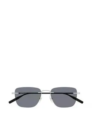 Montblanc Square-frame Sunglasses - Silver