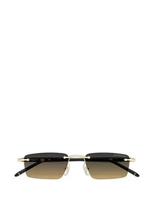 Montblanc Rectangle Sunglasses - Gold