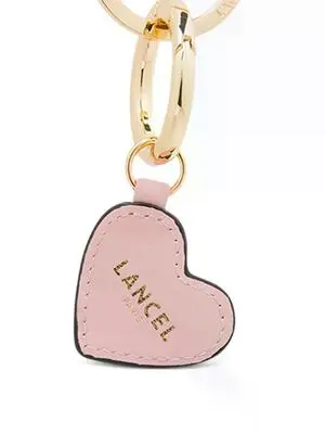 LANCEL Leather Heart Keychain