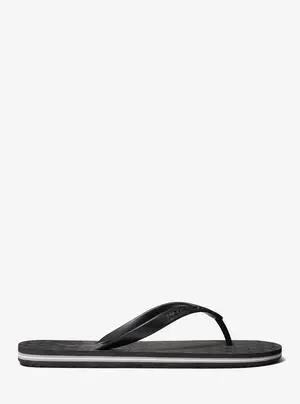 Michael Kors Travis Logo Flip-flops - Black