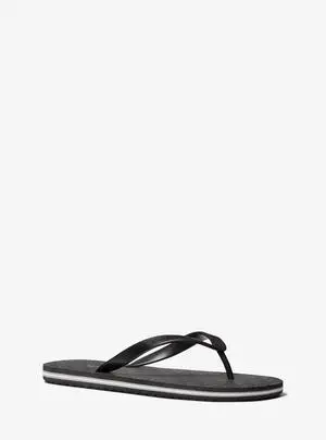 Michael Kors Travis Logo Flip-flop - Black