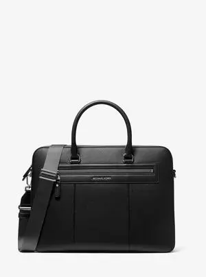 Michael Kors Jet Set Pebbled Leather Briefcase - Black