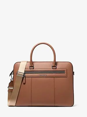 Men's Manhattan Medium Contrast Trim Leather Satchels