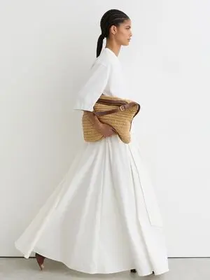 REISS Raffia-effect Tote Bag