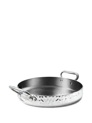 PENTOLE AGNELLI Hammered Inox Frying Pan - Silver