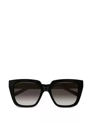 Gucci Geometric Frame Sunglasses - Black
