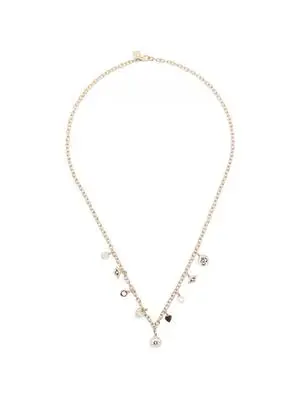 SYDNEY EVAN Diamond And Enamel Charm Necklace - Gold