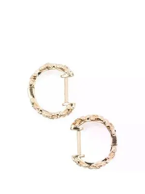 SYDNEY EVAN Tiny Plumeria Diamond Huggie Earrings