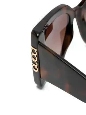 Gucci Logo-detail Square-frame Sunglasses