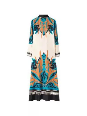 La DoubleJ Floral Placed Maxi Dress