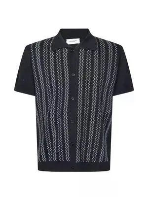 PAOLO PECORA Patterned Bowling Cardigan