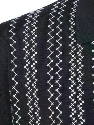 PAOLO PECORA Patterned Bowling Cardigan