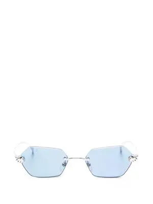 Cartier Geometric-frame Sunglasses - Blue