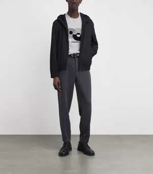 Emporio Armani Technical Jersey Hooded Jacket - Blue