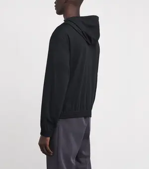 Emporio Armani Technical Jersey Hooded Jacket - Blue