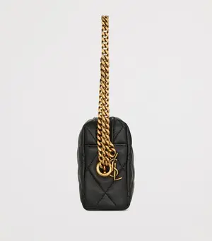 Saint Laurent Quilted Monogram Pouch With Chain