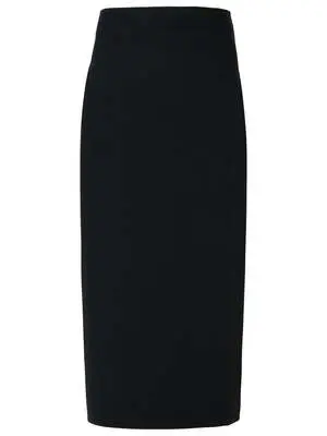 Loulou De Saison SAMOS Virgin Wool Skirt - Black
