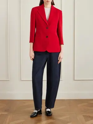 Givenchy Crepe-cady Single-breasted Blazer - Red