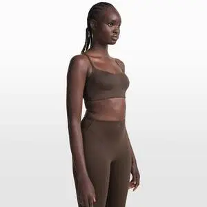 SKIMS Nike Matte Contour Cami Bra - Dark Sepia