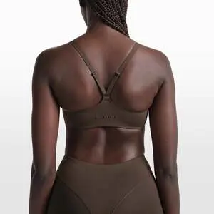 SKIMS Nike Matte Contour Cami Bra - Dark Sepia