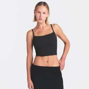 SKIMS Ribbed Seamless Cami Top - Obsidian