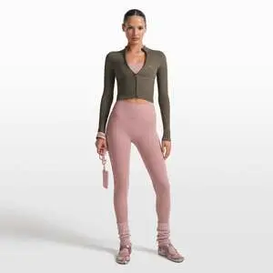 SKIMS Ribbed Seamless Zip Up Crop Jacket