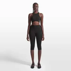 SKIMS Racer Front Bra Obsidian | Black | | Nike Ribbed Seamless - Obsidian/armor