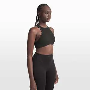 SKIMS Racer Front Bra Obsidian | Black | | Nike Ribbed Seamless - Obsidian/armor