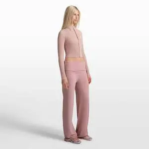 SKIMS Foldover Wide Leg Pants - Himalayan